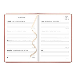 Letts Conscious Weekly/Monthly Planner, 12 Months, January to December, 2024, Sewn Binding, A5 Size, 8.25" x 5.875", Multilingual, Clay (C082397-24)