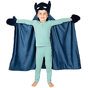 Franco Kids Bedding Super Soft and Cozy Wearable Hooded Throw, 30 in x 50 in, Batman