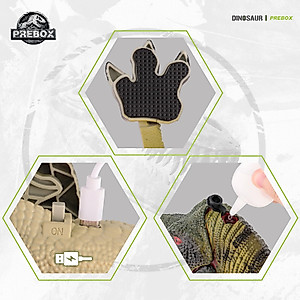 PREBOX Remote Control Dinosaur for Boys 4-7 - Rc Robot Dino Toys for Kids 3-5 8-12,Christmas Birthday Gifts for Boys Age 5-7 Year Old