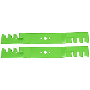 8TEN LawnRAZOR Mower Blade for AYP Husqvarna 20 inch Decks 850972 145106 532850972 532145106 (Toothed Mulching) 2 Pack