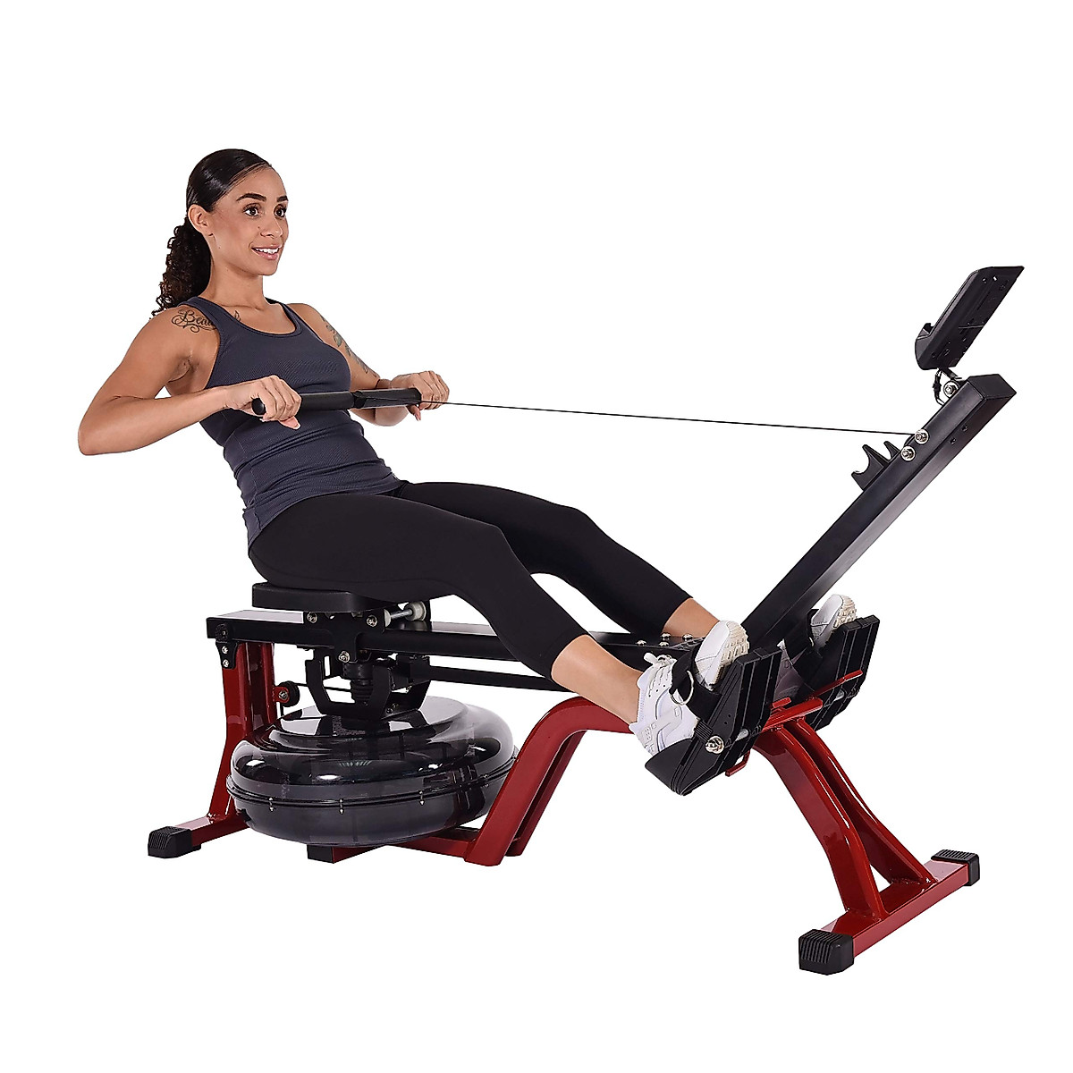 Stamina X Water Rowing Machine with Fitness Coaching App, No Subscription Required - Wireless Heart Rate Monitor Included - Rowing Machines for Home Use