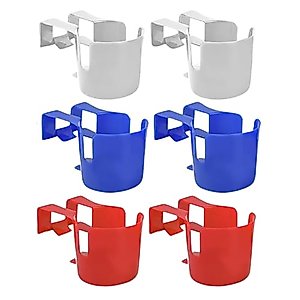 Impresa Pool Drink Holders - 6 Pack- Swimming Pool Supplies - Above Ground Pool Cup Holders for Drinks - Spill-Resistant and Fits Most Pools (Red, White, and Blue)
