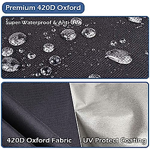 IC ICLOVER Log Rack Cover 4 Feet, Heavy Duty Outdoor Firewood Rack Cover Waterproof Windproof, Wood Pile Cover, Snow Protector with 420D Durable Fabric Fits for 4 Seasons, L48xW26xH43 Inches