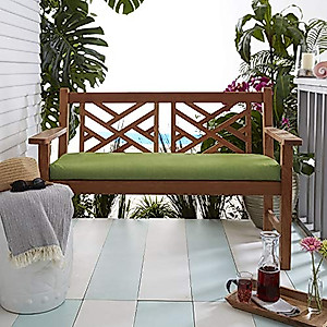 Mozaic Home Sunbrella Bristol Bench Cushion, 48 in x 17 in x 2 in, Spectrum Cilantro