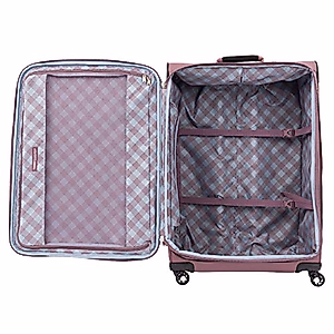 Travelpro Maxlite 5 Softside Expandable Luggage with 4 Spinner Wheels, Lightweight Suitcase, Men and Women, Dusty Rose Pink, 3-Piece Set (21/25/29)
