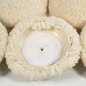 TGR - 3" 100% Wool Buffing Pad with Curved Edge for Heavy Cutting - Made in USA (5)