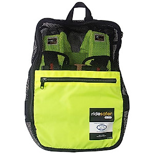 Ride Safer Travel Vest with Zipped Backpack-Wearable, Lightweight, Compact, and Portable Car Seat. Perfect for Everyday use or Rideshare, Travel, and Taxi/Rental Car. (X-Small, Yellow)