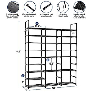 Mavivegue 9 Tiers Shoe Rack and Mavivegue5 Tier Shoes Rack for Closet Entryway