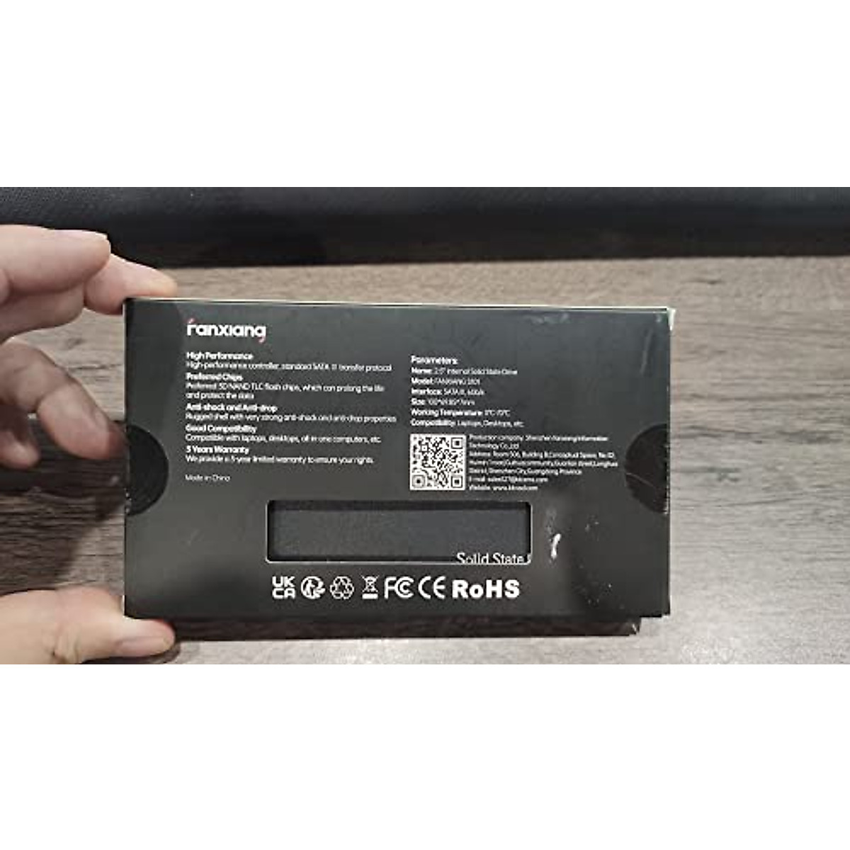 fanxiang SSD 2TB Internal Solid State Drive SATA III 6Gb/s 2.5", 3D NAND, SLC Cache, Up to 550MB/s, Compatible with Laptops and PC Desktops(S101)