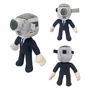 Qabfwe Skibidi Toilet Plush, 11" Speakerman Bosses Plushies Toys Skibidi Toilet Head Plushies Toys for Fans and Friends Beautifully Stuffed Animals Doll Gifts (6pcs)