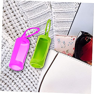 FRCOLOR Parfum 12pcs Cylindrical Bottle Silicone Sleeve Perfum Travel Bottle Set Silicone Case Silicone Roller Bottle Cover Bottle Silicone Protectors Travel Size Bottle Covers Perfume Bottle Pefume