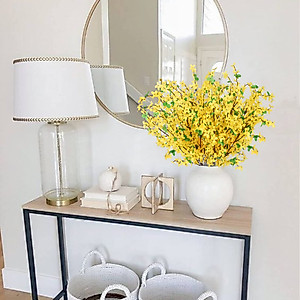 AILANDA 4 Bunches Artificial Flowers Outdoor Fake Plants Eucalyptus UV Resistant Faux Plastic Greenery with Purple Silk Rose Floral Arrangement for Home Garden Party Wedding Decoration