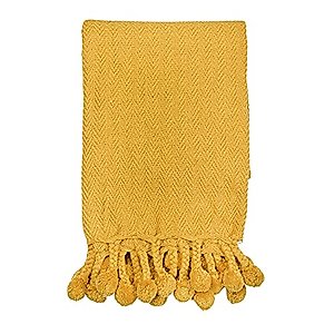 Main + Mesa Woven Cotton Pom Pom Throw