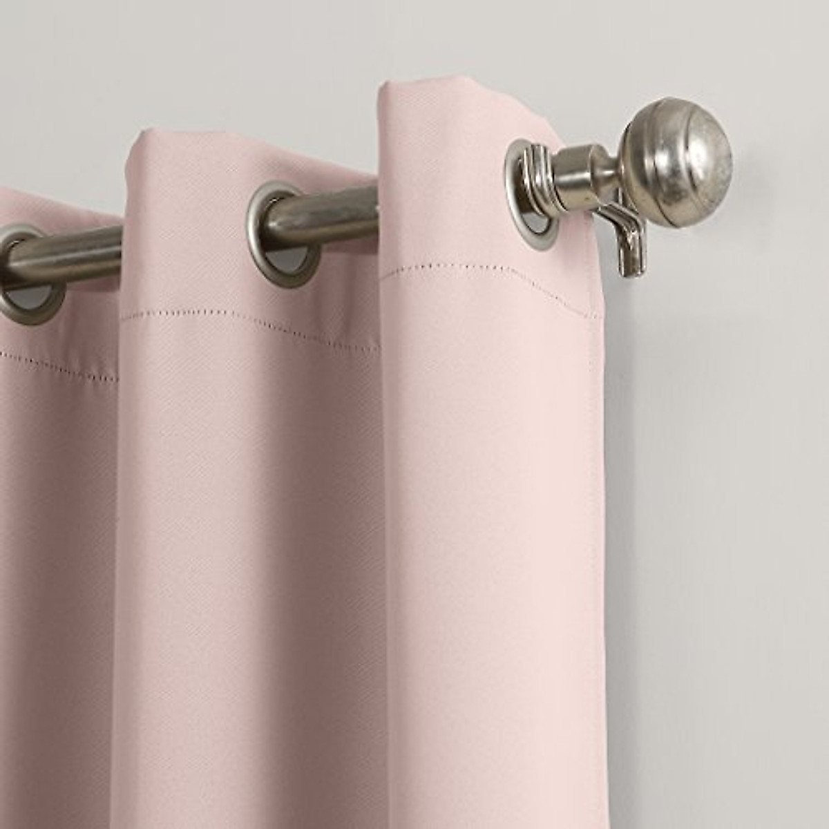 Sun Zero Easton Energy Saving Blackout Grommet Curtain Panel, 40" x 84", Blush Pink