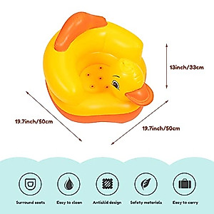 Baby Inflatable Seat for Babies 3-36 Months Built in Air Pump Infant Back Support Baby Chairs Infant Support Seat Toddler Chair for Sitting Up Baby Shower Chair Floor Seat Suiotable for Baby Gift