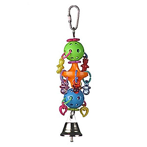 Super Bird Creations SB1083 Binky Bop Bird Toy, Medium Bird Size, 7.5" x 1.5"