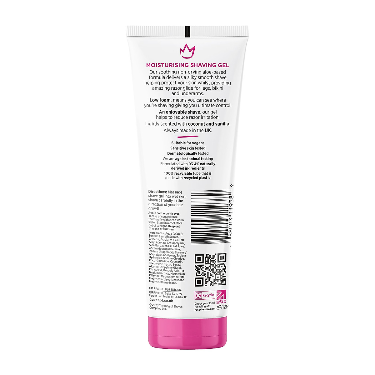 Queen of Ooh la la! Sensitive Moisturising Coconut and Vanilla Shaving Gel For Women 150ml QUAD PACK