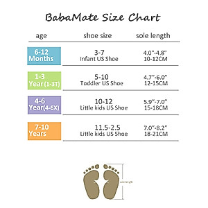 BabaMate Toddler Kids No Show Socks Little Girls Boys Cotton Socks Low Cut Ankle Socks 1-3 Years (6 Pairs)