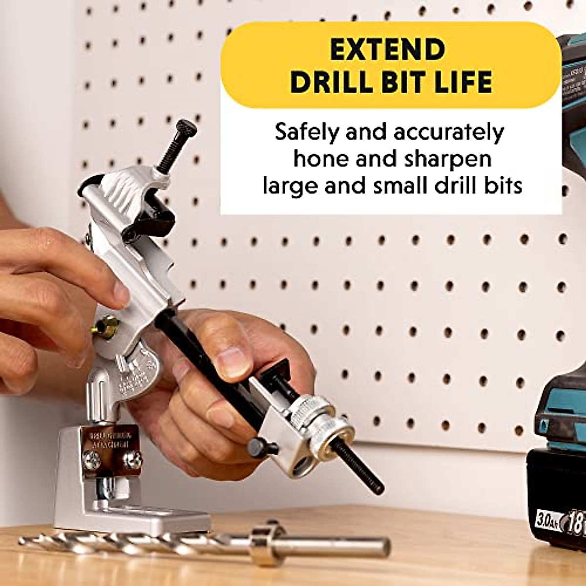 General Tools Drill Grinding Attachment #825 - Drill Accessories - For use with ANSI, OSHA, and UL