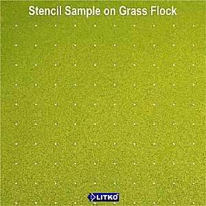 LITKO 1-inch Square Stencil, Square Dot Pattern