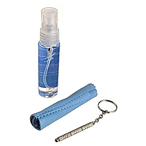 Eyeglass Cleaning & Repair Kit; 1oz Bottle Cleaning Spray, Microfiber Cleaning Cloth, Keychain Screwdriver, Pink