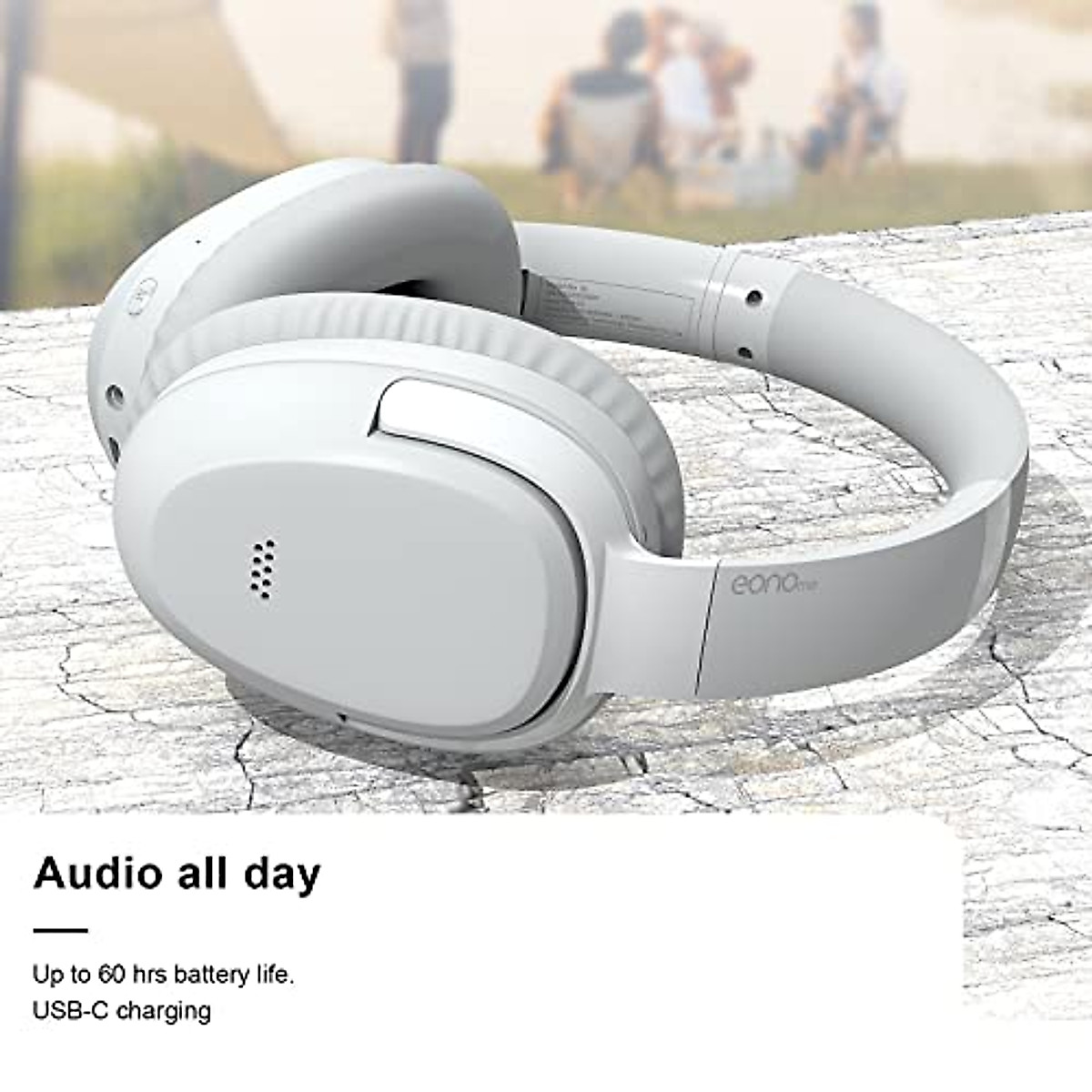 Eonome-Active-Noise-Cancelling-Headphones - S3 ANC Headphones - Hybrid Wireless Over-Ear Bluetooth Headphones with Mic,Multiple Modes,40H Playtime,Comfortable Protein Earcups(Gray)