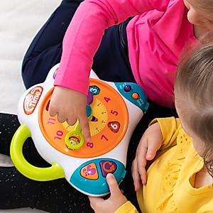 Fat Brain Toys Bilingual Learning Clock - Teach and Talk Learning Clock Teaching Toys & Tools for Ages 2 to 3