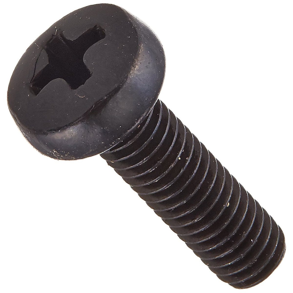 Small Parts M310D7985AB Steel Pan Head Machine Screw, Black Oxide Finish, Meets DIN 7985, #1 Phillips Drive, M3-0.5 Thread Size, 10 mm Length, Fully Threaded, Import (Pack of 100)