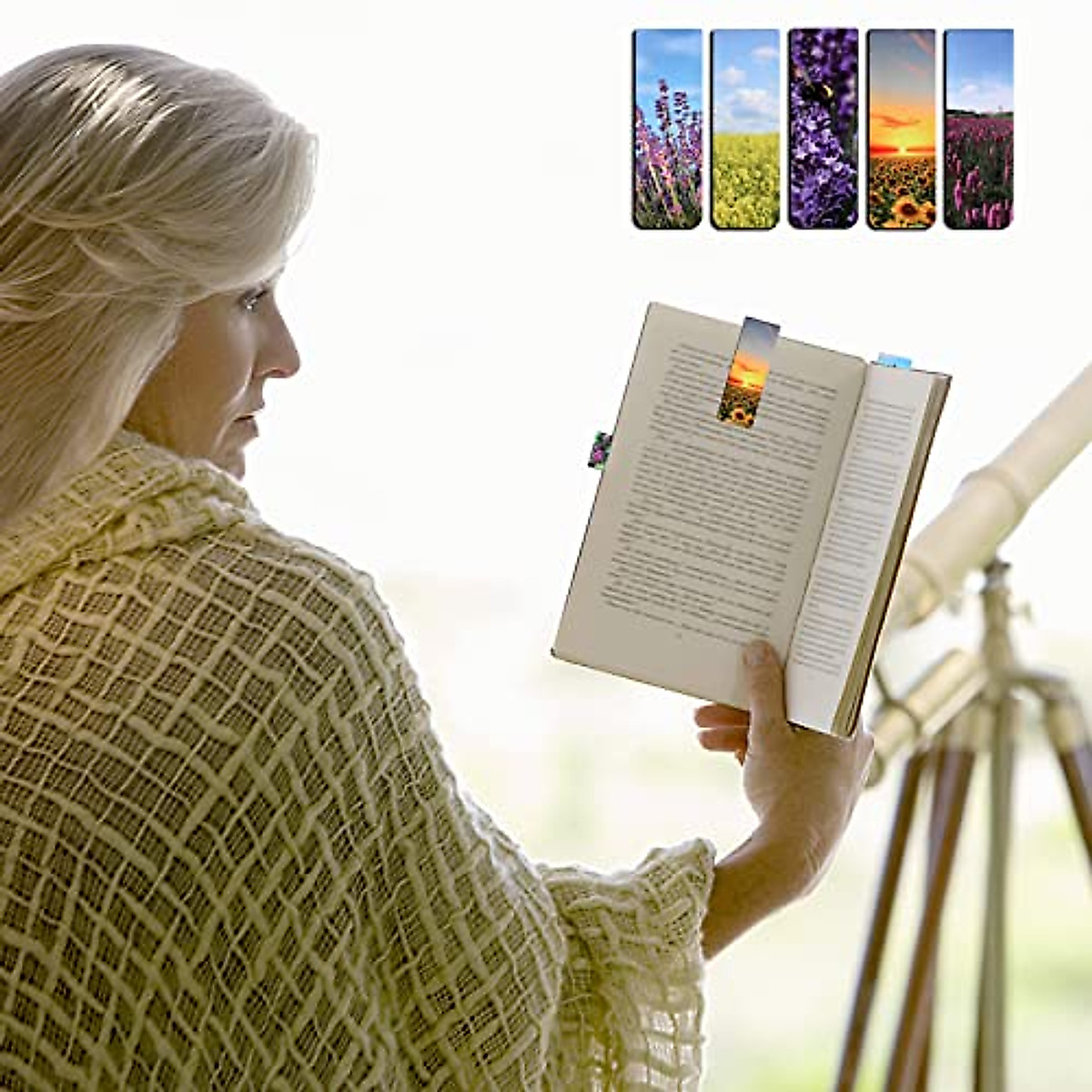 MWOOT 30Pcs Flowers Magnetic Bookmarks, Magnet Reading Book Marks Set for Mother’s Day, Double-Sided Page Clips Kit, Book Markers in Bulk for Home Office School Stationery Supplies(15 Styles, 6x2CM)