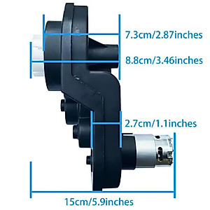 24V555 18000RPM Gearbox ，for Children's Electric Car Large Axle Hole, 24 Volt Motor with Gear Box for Disney Pink Princess Carriage Kids Ride On Car Parts