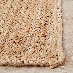 Handmade Natural Jute Braided Area Rug for Living Room Floor Decoration Rugs 4x6 Ft Brown