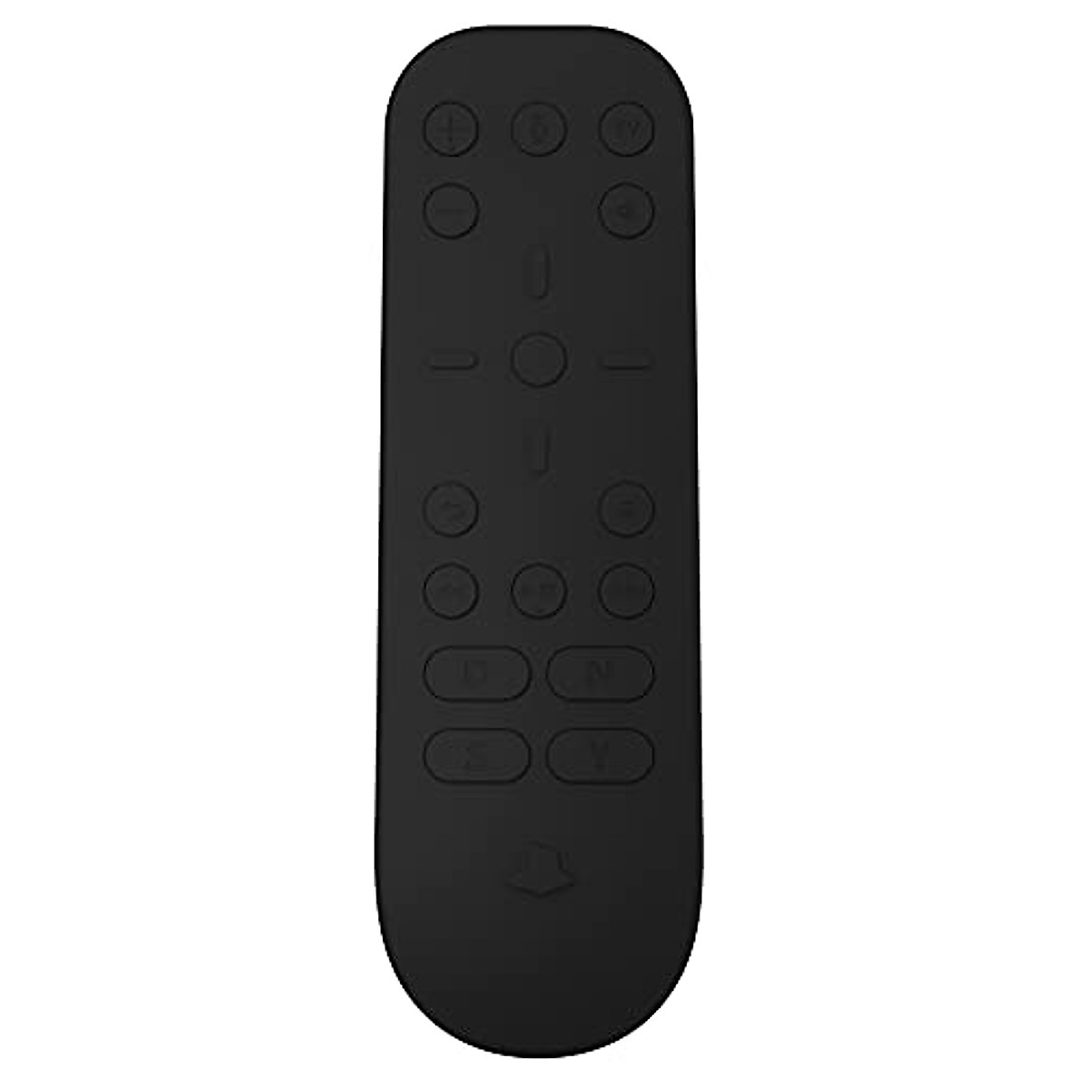 PlayVital Silicone Protective Remote Case for ps5 Media Remote Cover, Ergonomic Design Full Body Protector Skin for ps5 Remote Control - Black