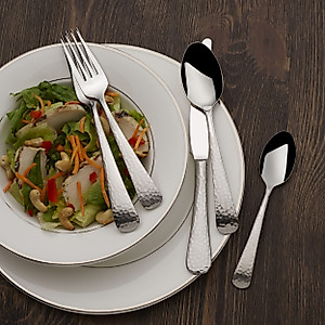 Mikasa Hammered Opulent Flatware, 75 Piece Set, Silver