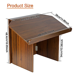 foriy Foldable Desktop Lectern Tabletop Podium Portable Lectern Book Stand Presentation Podium for Churches Restaurants Classrooms Conference Room 26.7''L x 15''W x 18.5''H