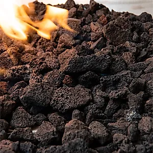 Black 3/4 Inch Lava Rock | Fireproof and Heatproof Volcanic Lava Rock, Perfect for Fire Pits, Fireplaces, BBQs and More. Indoor and Outdoor use - Natural Stones | 10 Pounds