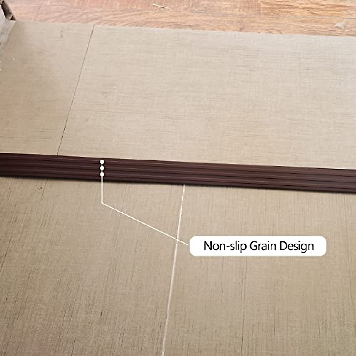 1cm Rise Non Slip Solid Rubber Portable Sill Scooters Ramp,In & Outdoor Doorway Threshold Ramps for Wheelchair,Home Entry.Bathroom Floor Tile threshold Transition Strip,Edge Trim Reducer Molding Brown