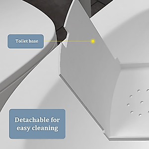 NewGtuizi Bathroom Trash Can|Bathroom Bin with Toilet Brush Holder 14L Slim Trash Can White Wastebasket Garbage Bin with Press Top Lid for Kitchen