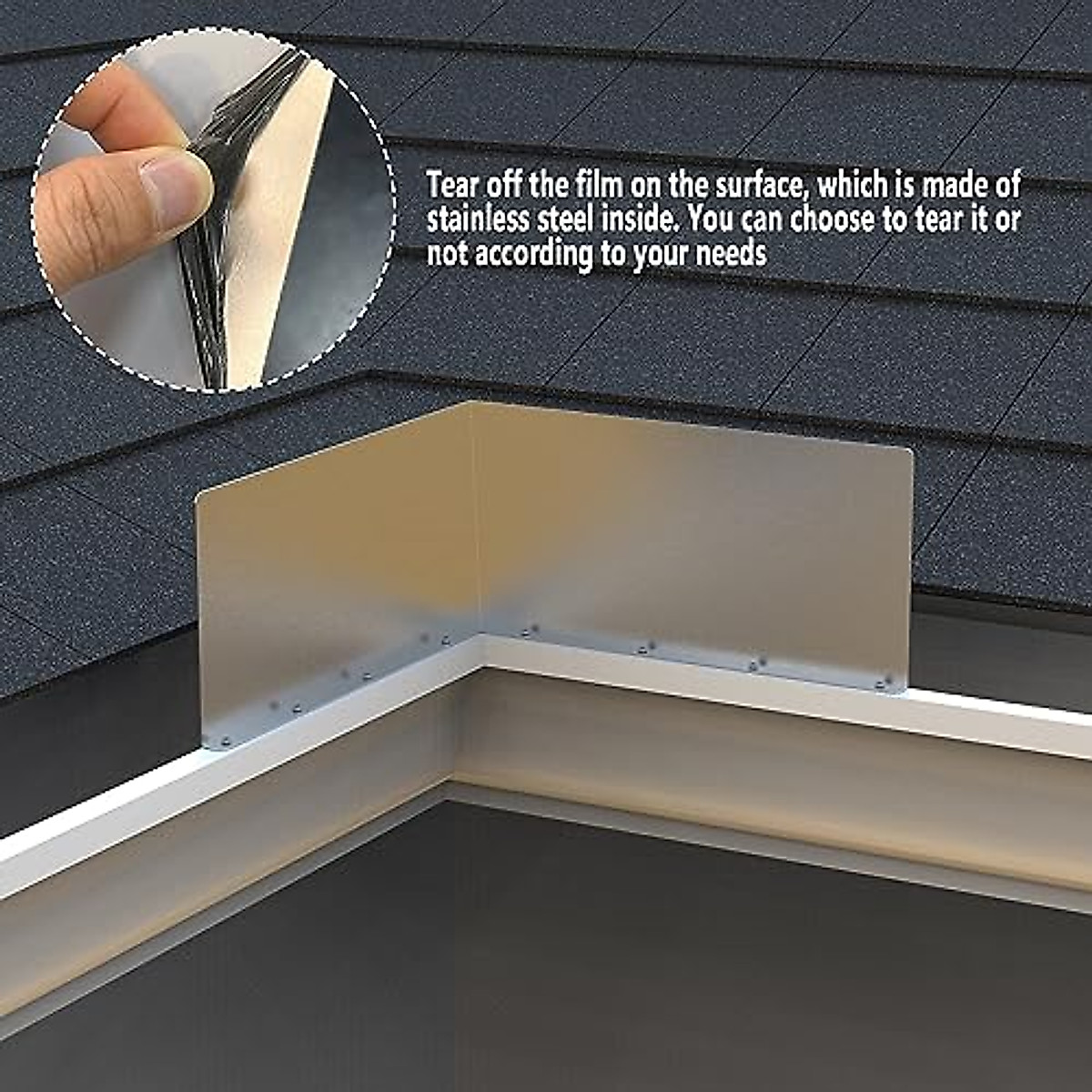 Tainrunse Roof Rain Diverter Gutter Splash Guard Efficient Valley for Easy Installation Heavy Protection Preserve Landscapes with Corrosion-Resistant 2pcs