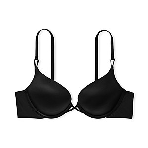 Victoria's Secret Bombshell Sexy Strap Push Up Bra, Add 2 Cups, Plunge Neckline, Bras for Women, Very Sexy Collection, Black (36B)