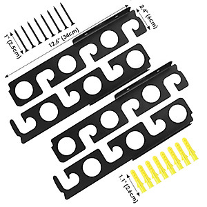 Iswabard Wall Mounted Fishing Rod Rack Horizontal Fishing Rod/Pole Holders for Garage, 4 Set, Wall or Ceiling Mounted Fishing Rod Rack Fishing Rod Storage, Metal