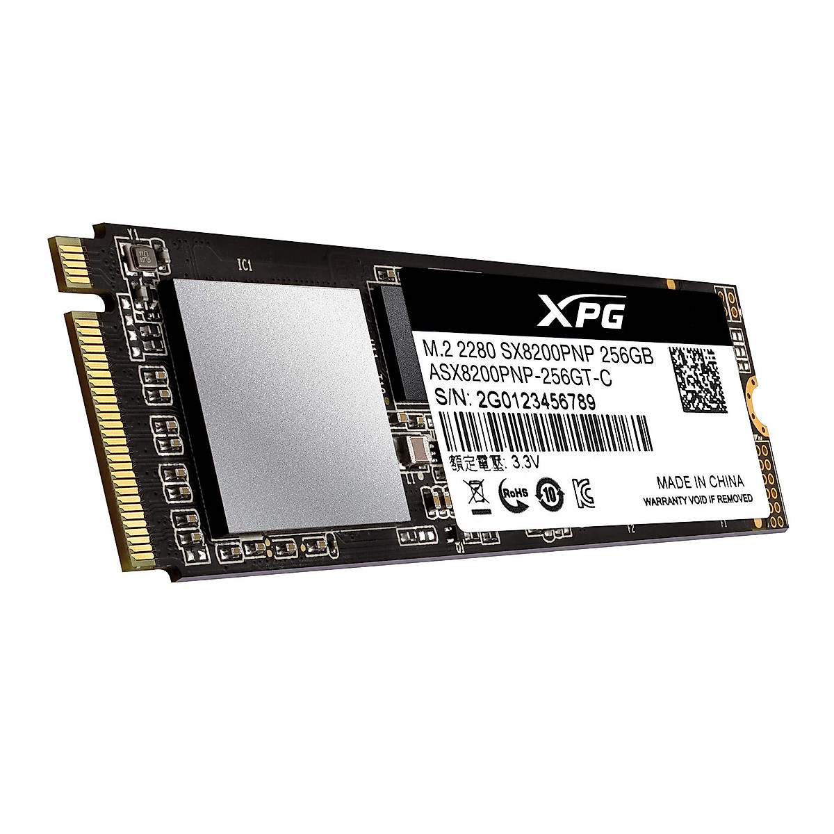 XPG SX8200 Pro 256GB 3D NAND NVMe Gen3x4 PCIe M.2 2280 Solid State Drive R/W 3500/3000MB/s SSD (ASX8200PNP-256GT-C)