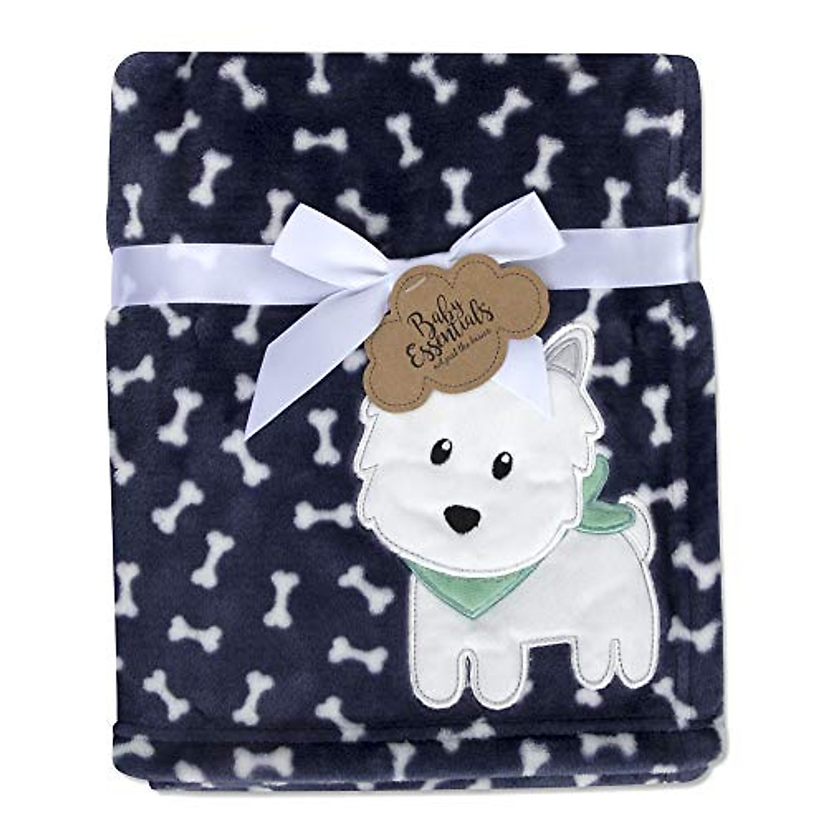 Plush Fleece Throw and Receiving Baby Blankets for Boys and Girls 30x36 (Fluffy Puppy)