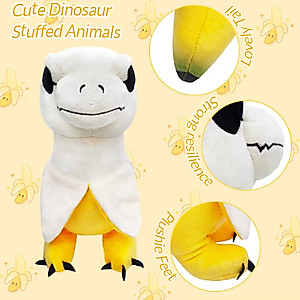 Enivtfz Bananasaurus Rex Plush Banana Dinosaur Stuffed Animal T-Rex Toy Cute Fruit tyrannosaur Plushie Doll Figures Birthday Gift for Kids Girls and Boys 9.8"