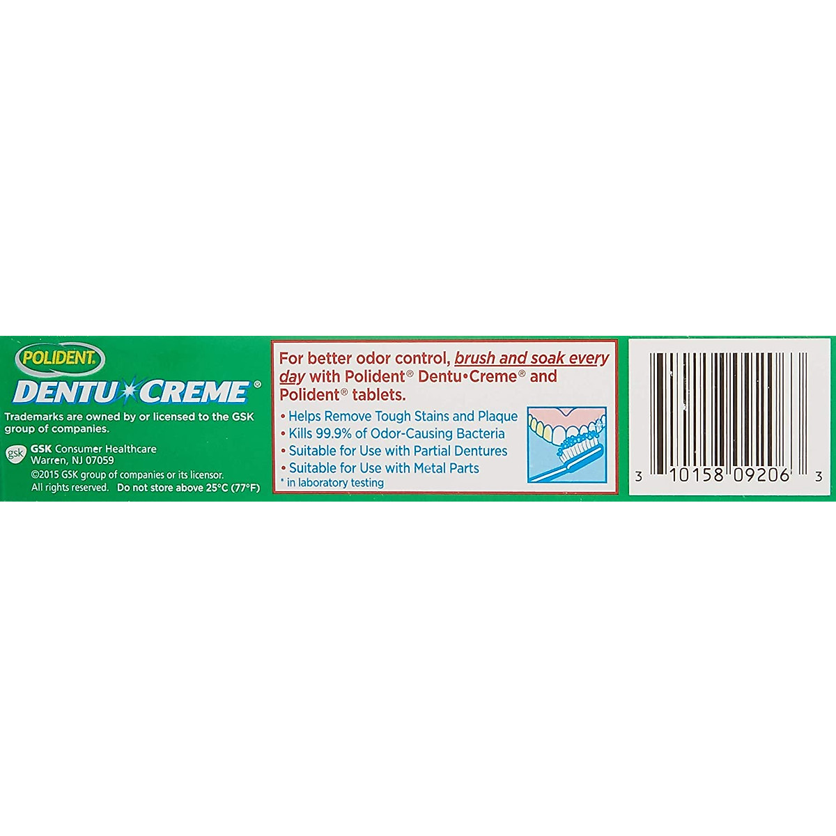 Polident Dentu Creme Denture Toothpaste, 3.9 oz