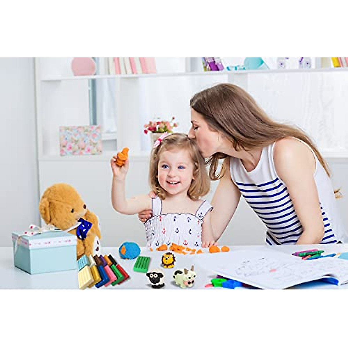 Polymer Clay Kits, Oven Bake Clay Model Clay, Safe and Non-Toxic DIY Modeling Clay, Sculpting Clay Tools and Accessories,Ideal Gift for Children, Adults and Artists (50 Color)