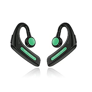 ESSONIO Bone Conduction Headphones Bluetooth earpiece Open Ear Headphones with Microphone for Cell Phone Computer IPX5 Waterproof Workout Headphones Hands Free for Sports Running
