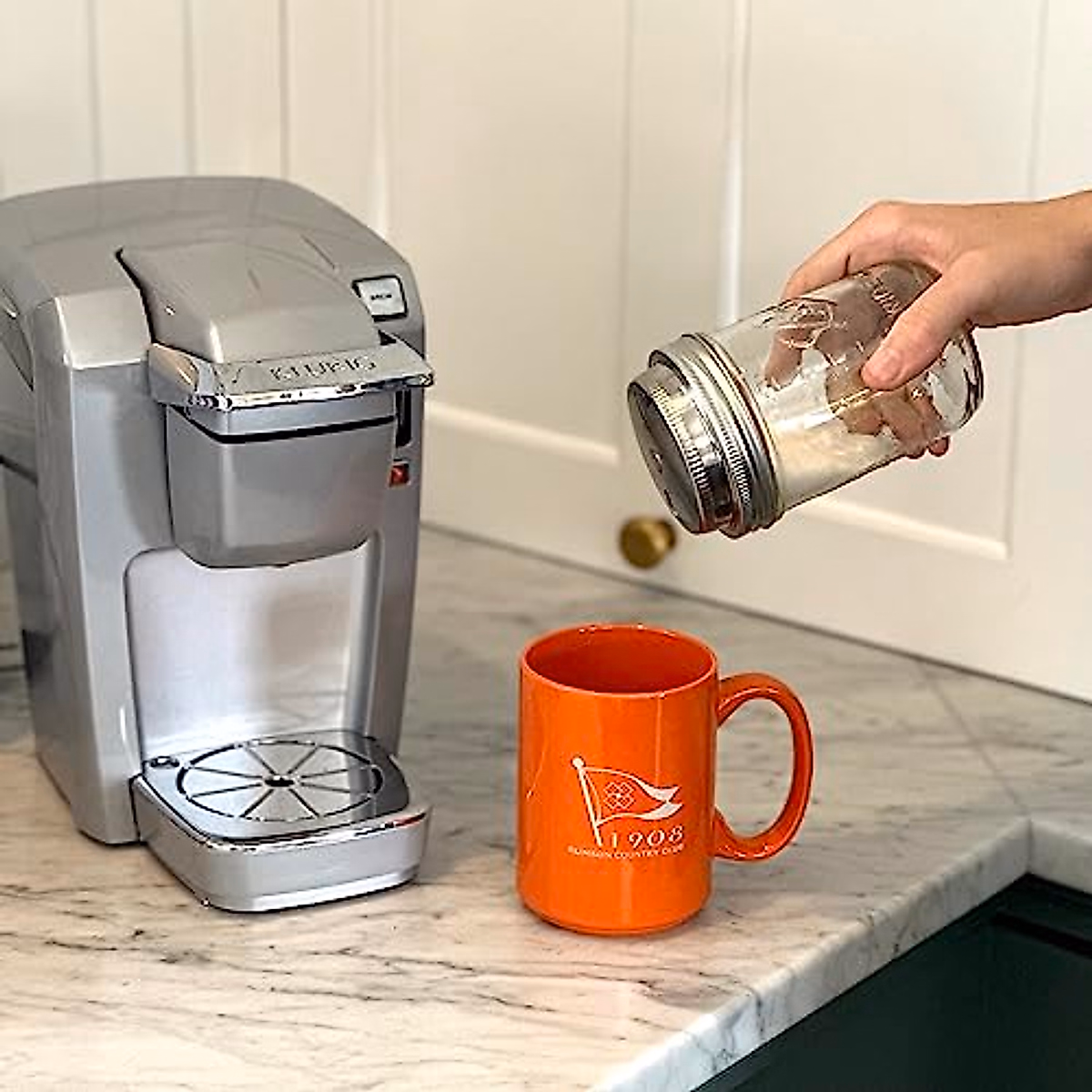 Jarware Stainless Steel Spice Shaker, Wide Mouth Mason Jar Spice Lid