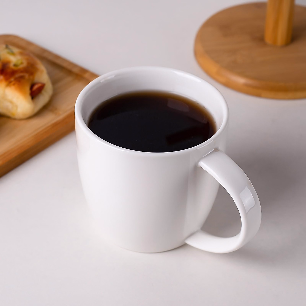 Tacuhy Large Coffee Mugs Set of 2, 20 oz Coffee Mugs, Big Coffee Cups with Large Handle, Ceramic Mugs for Coffee Tea (White)