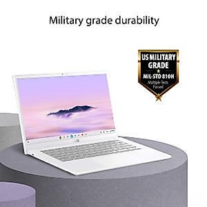ASUS Chromebook Plus CX34 Laptop with Google AI, 14" Display (1920x1080), Intel® Core™ i3-1215U Processor, 8GB RAM, 256GB UFS Storage, ChromeOS, White, CX3402CBA-DH386-WH
