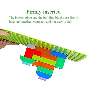 JNZong Classic Baseplates Building Base Plates for Building Bricks 100% Compatible with Major Brands-Baseplates 10" x 10", Pack of 6 (Green)